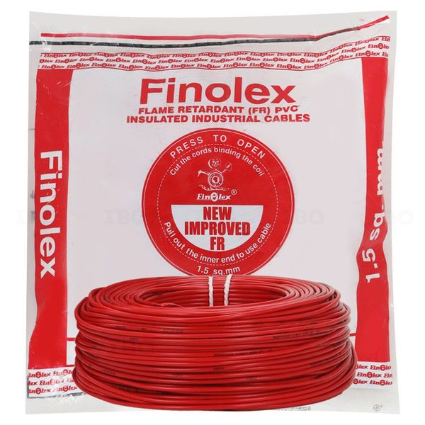 Buy Finolex FR EW Project length 1.5 sq mm Red 180 m FR PVC Insulated ...