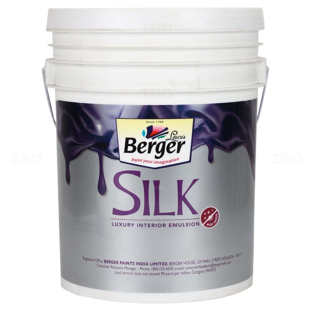 Buy Berger Paints Silk Luxury 20 L P0 Base Interior Emulsion - Base on ...
