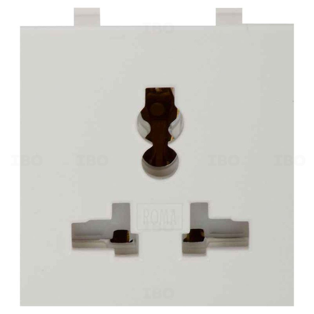 Buy Anchor Roma Classic White 3 pin 6 A 2 Module Socket on IBO.com ...