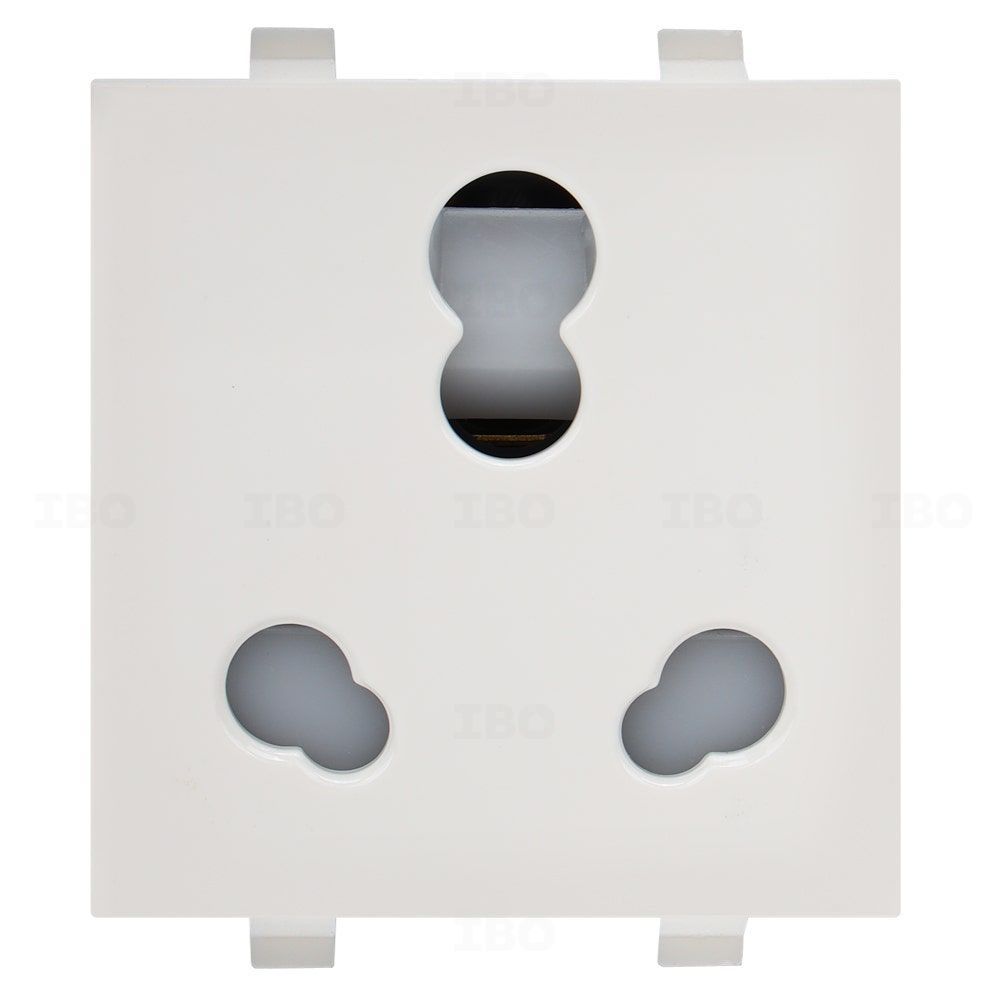 Buy GreatWhite Fiana White 3 pin 16 A 2 Module Socket on IBO.com ...