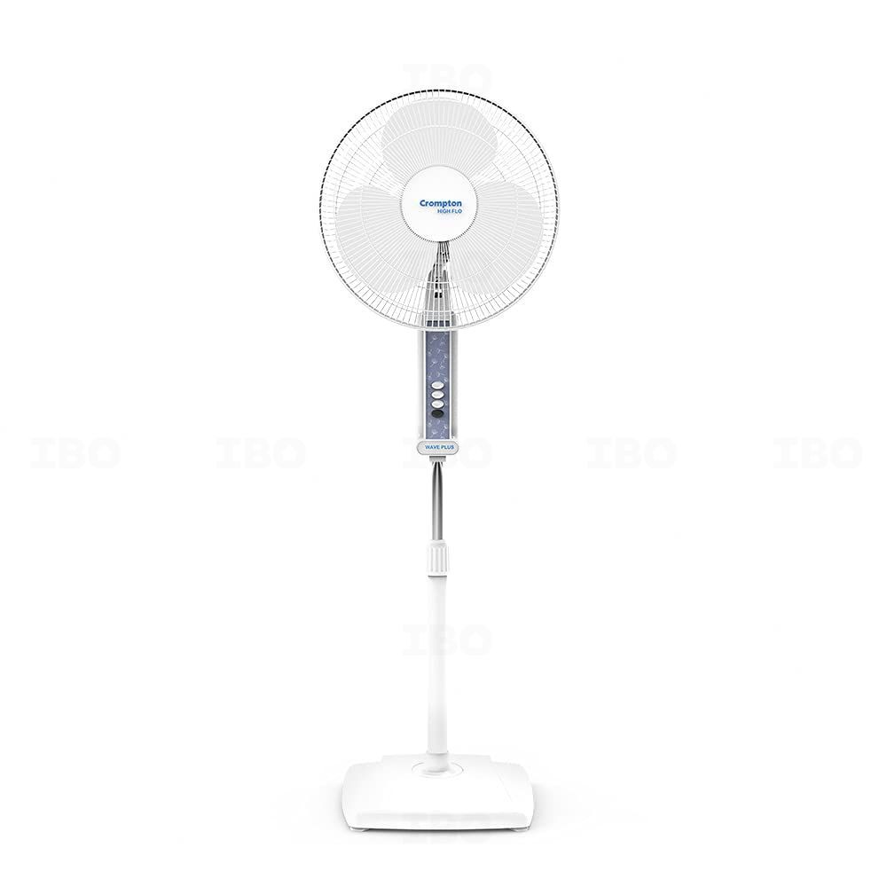 Buy Crompton Hiflo Wave Plus 400 mm White Pedestal Fan on IBO.com ...
