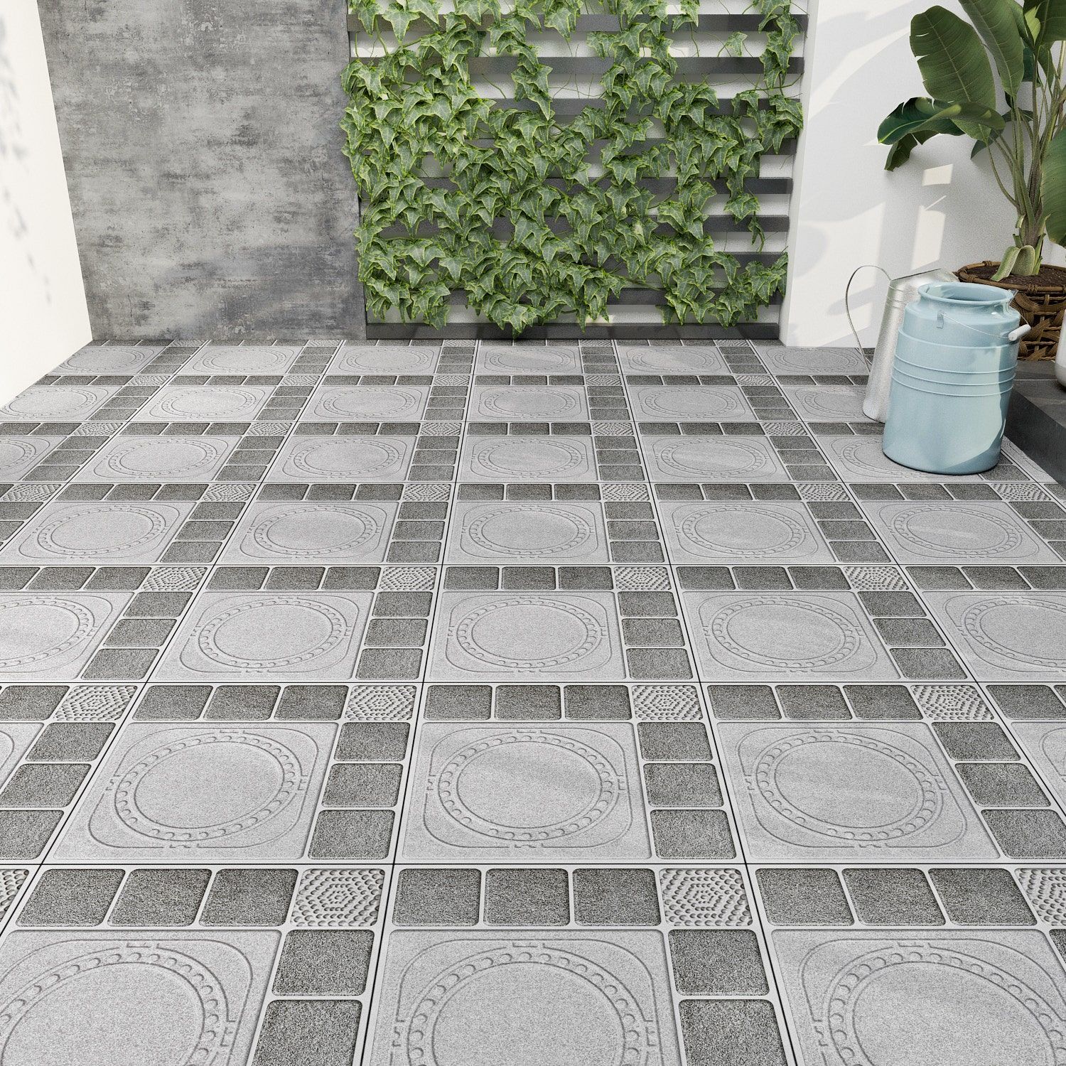 Parking Tiles Design Pattern Modern Outdoor Ceramic Chequered Parking