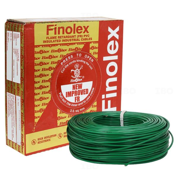 Buy Finolex Gold 2.5 sq mm Green 90 m FR PVC Insulated Wire on IBO.com ...