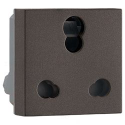 Buy Legrand Myrius Nextgen Charcoal Grey 3 pin 6 A / 16 A 2 Module ...