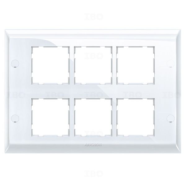 Buy Anchor Ziva 12 Module Glossy White Switch Board Plate on IBO.com ...