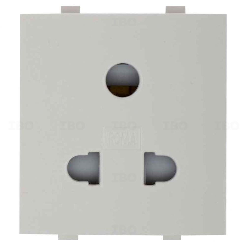 Buy Anchor Roma Classic White 3 pin 10 A 2 Module Socket on IBO.com ...