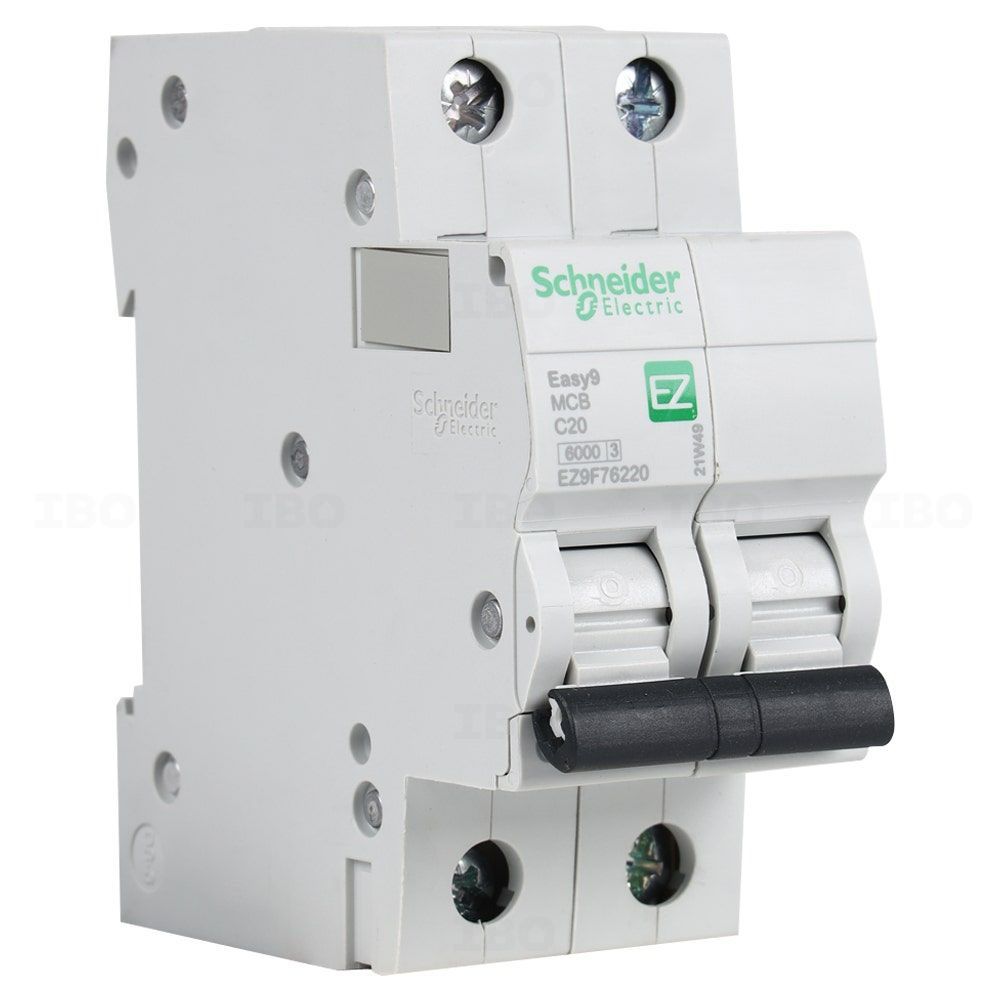 Buy Schneider Easy 9 Double Pole 20 A C Curve MCB on IBO.com & Store @ Best Price. Genuine ...