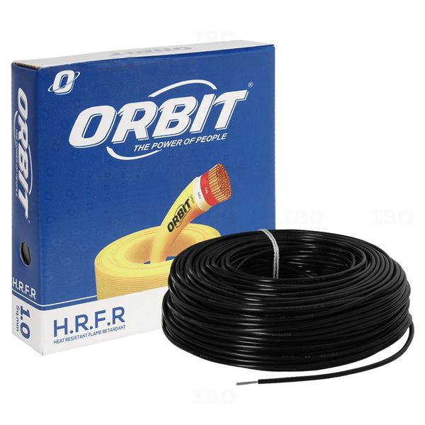 Buy Orbit FR 1 sq mm Black 90 m FR PVC Insulated Wire on IBO.com ...